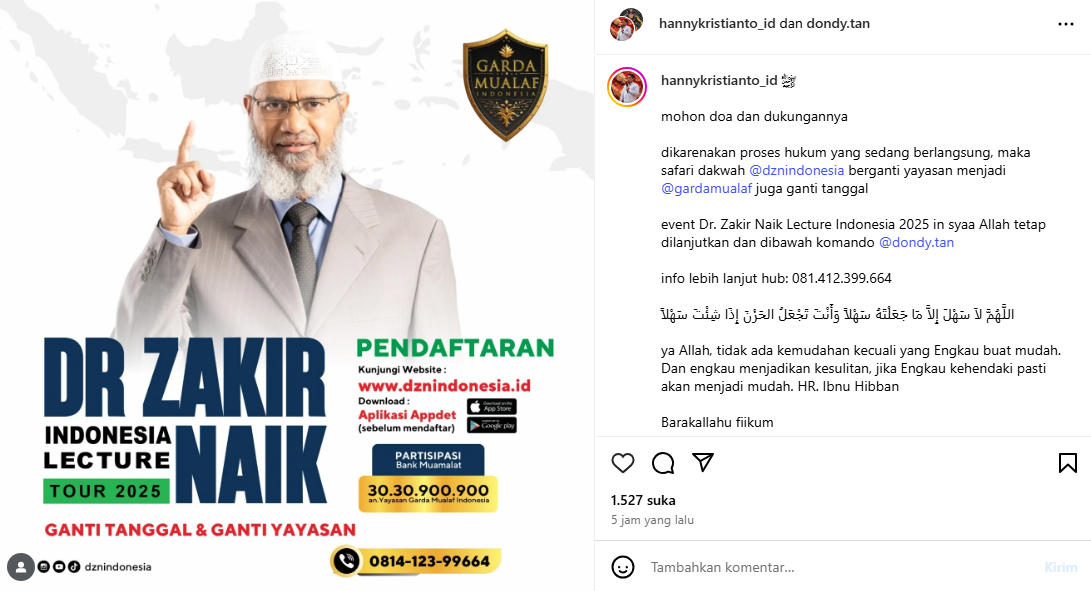 Safari Dakwah Dr. Zakir Naik - Garda Mualaf